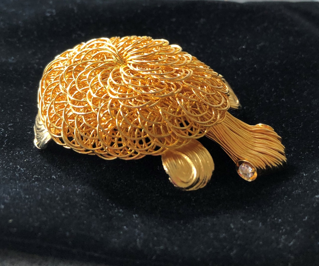 SALE Vintage Gold Tone Wirework Pendant Boho Chic Turtle Pendant Turtle ...