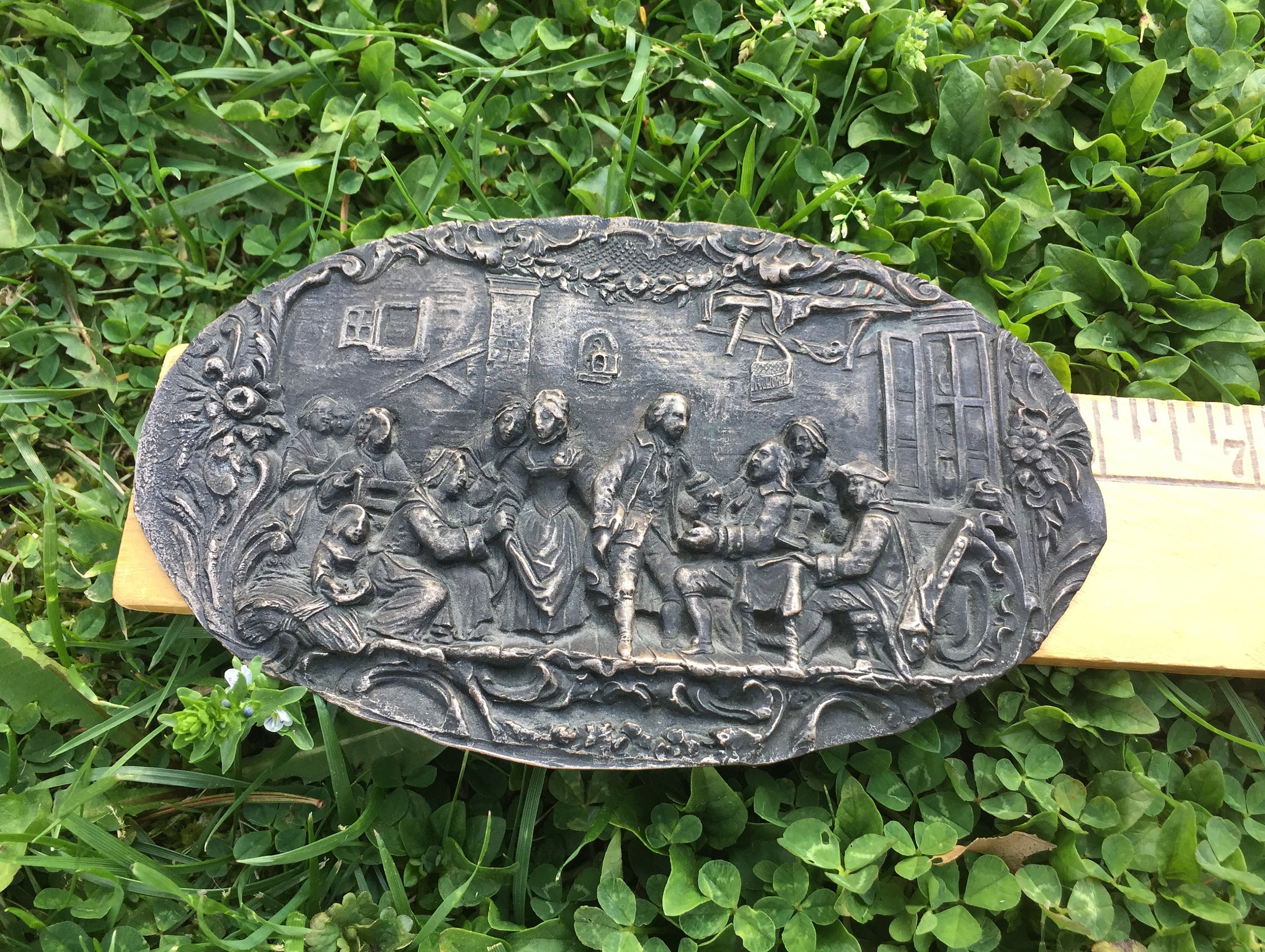 RARE Historic Metal Revolutionary Scene Copper Metal Plate Historic ...