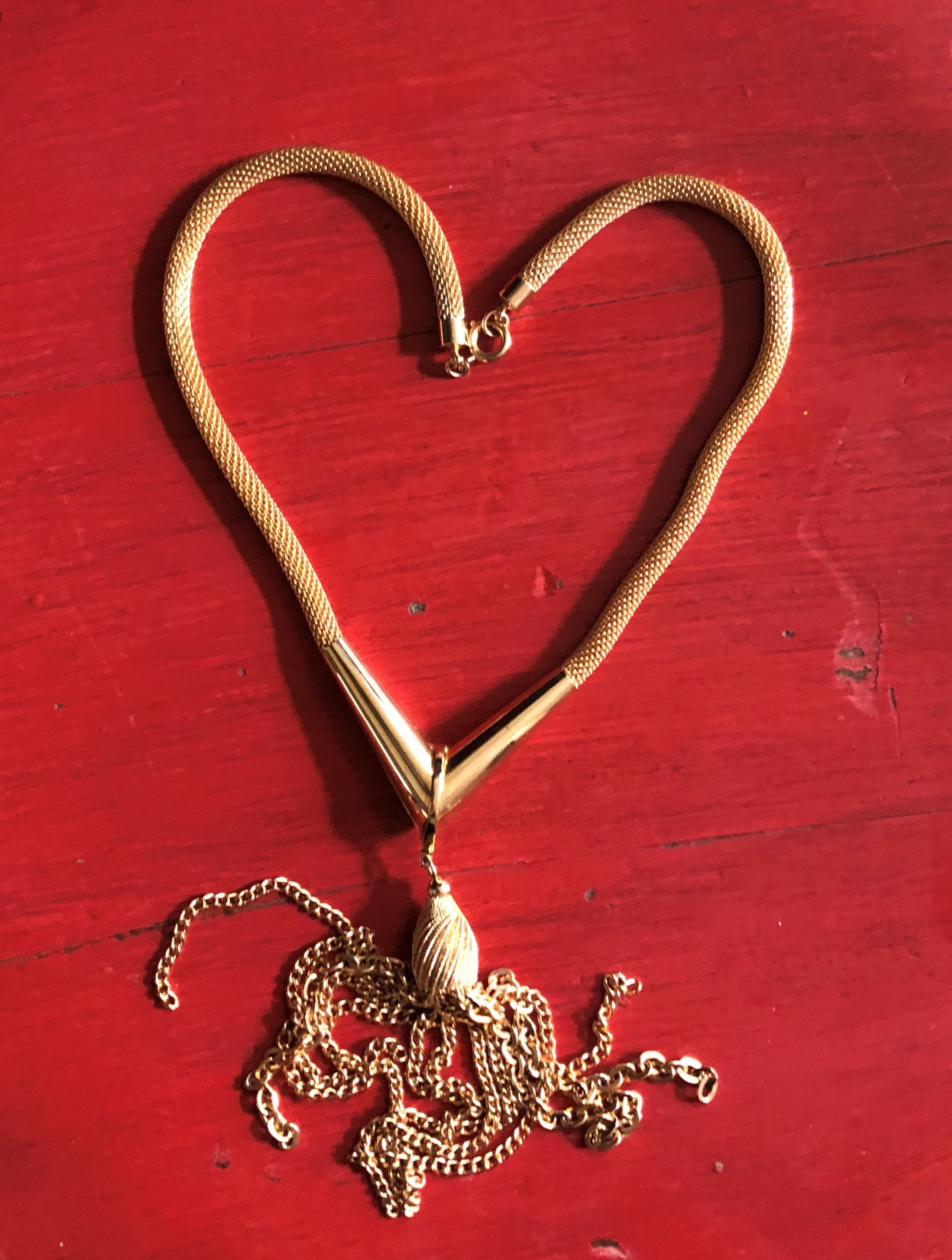 SALE Classic Vintage Gold Tone Mesh Rope Dangling Tassel - Etsy