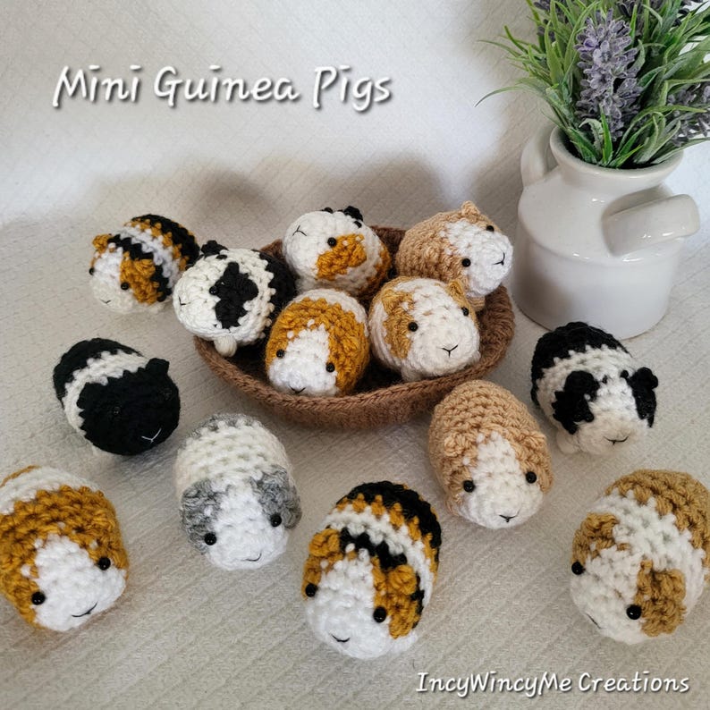 Mini Cute Crochet Guinea Pig - Handmade Pet Plushie Gift by Incywincyme ...