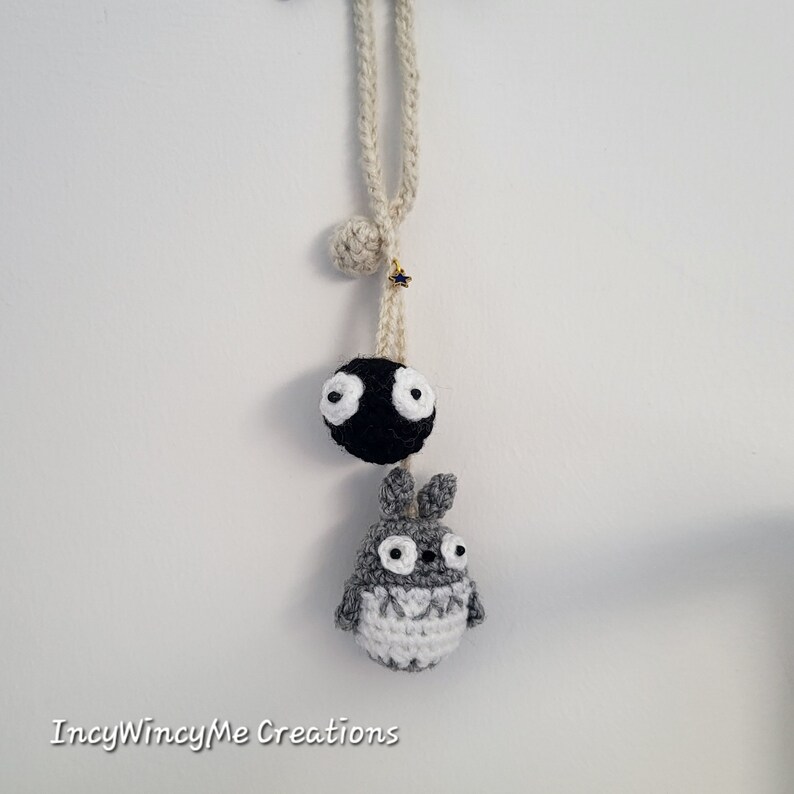 Cute Japanese Anime Owl & Soot Doll Car Mirror Hanging Decoration Bag ...