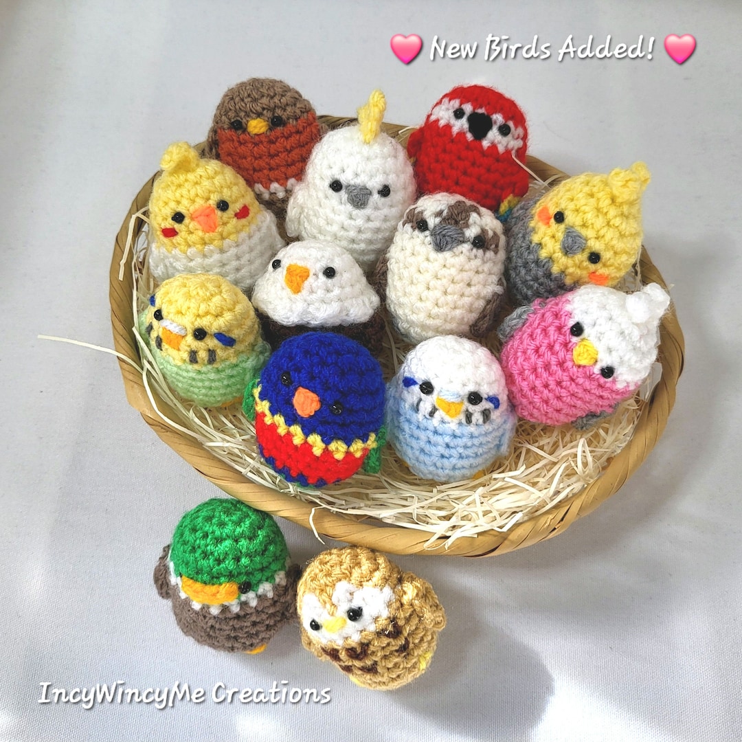 Cute Mini Round Birds Owl Budgies Cockatiel Duck Rainbow Lorikeet Galah ...