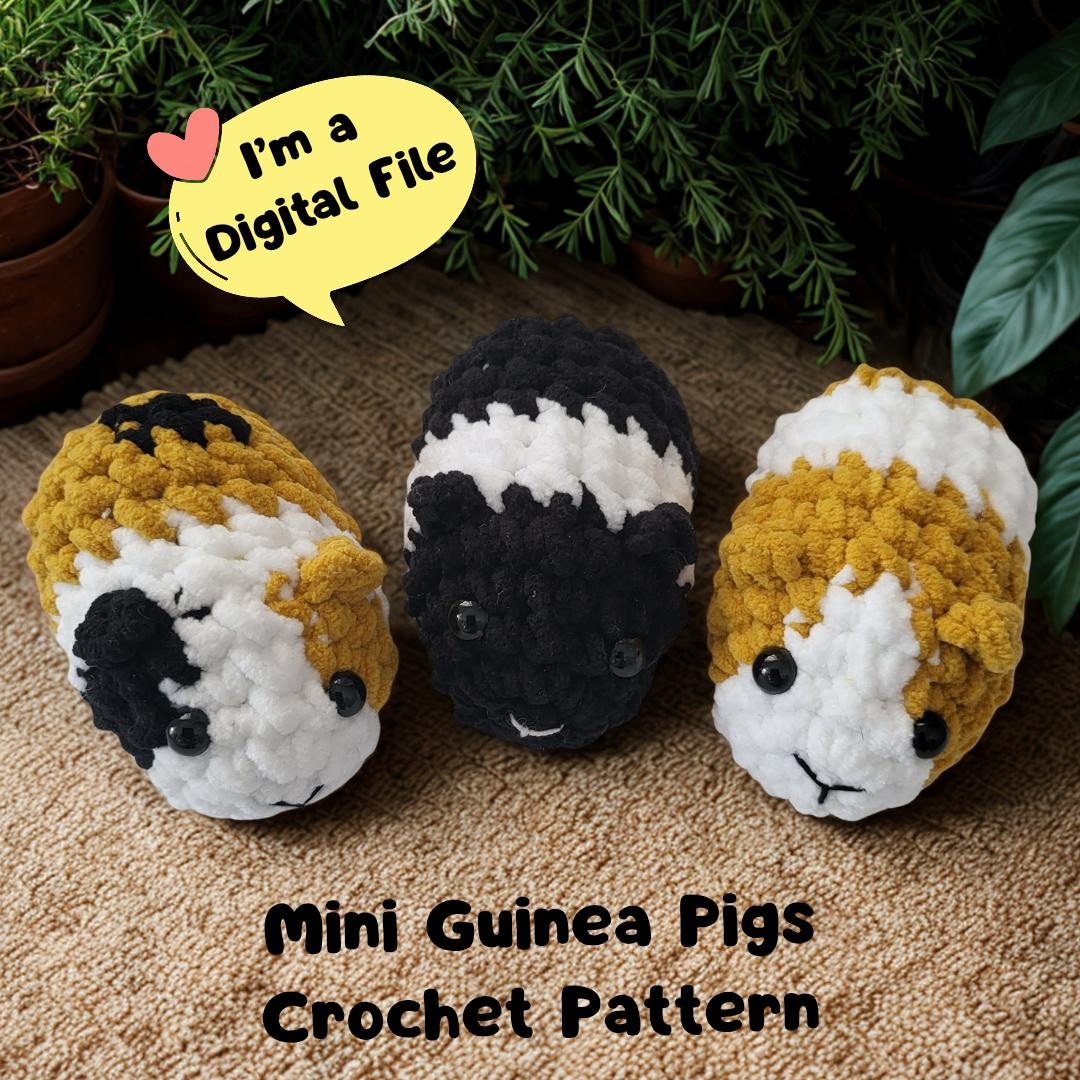 Crochet Pattern - Cute Mini Guinea Pig Pets - Amigurumi PDF File - Etsy