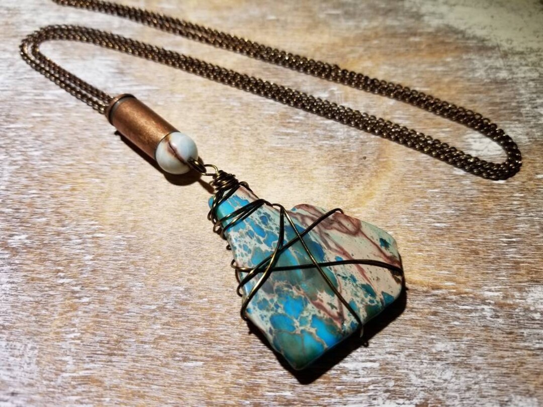 9mm Bullet Casing Genuine Jasper Stone Slice - Etsy