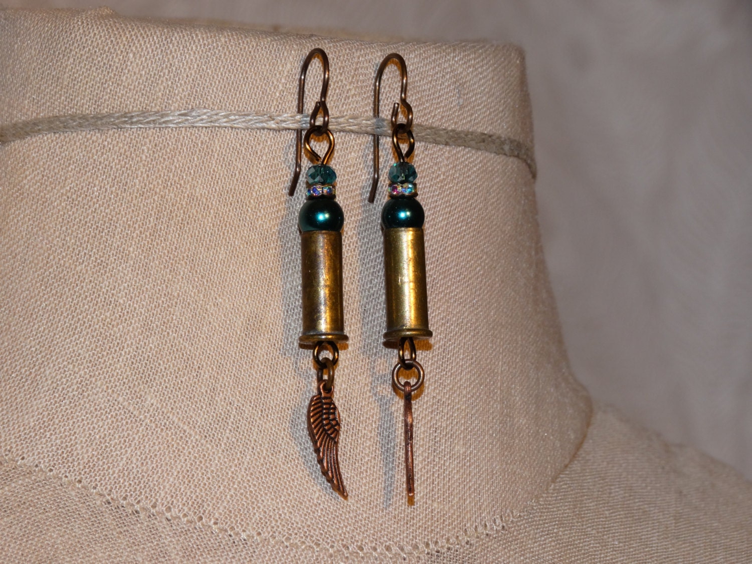 Bullet Wing Earrings .22 Caliber Bullet Casings Multiple Colors ...
