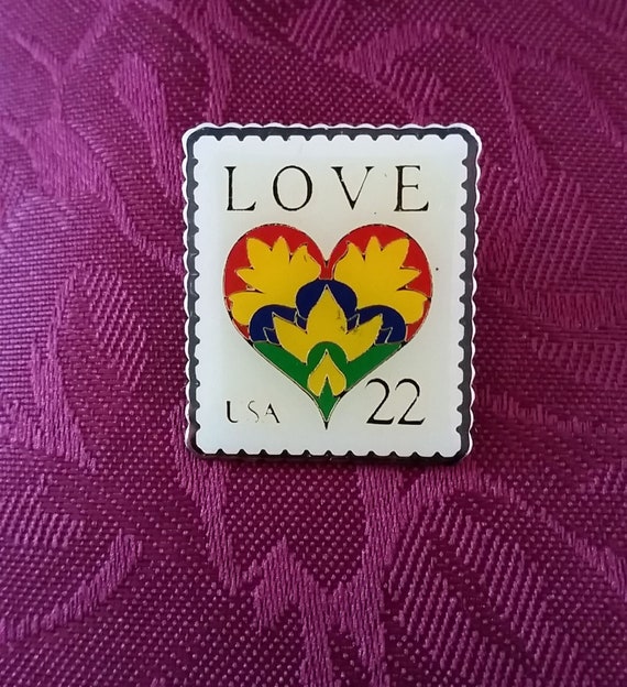 USPS Heart Love Series 1985 .22 Cent Postage Stamp Metal | Etsy