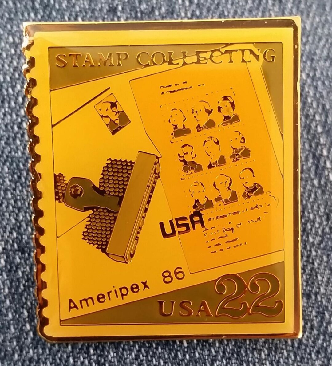 USPS Stamp Collecting 1985 22 Cent Postage Stamp Enameled - Etsy