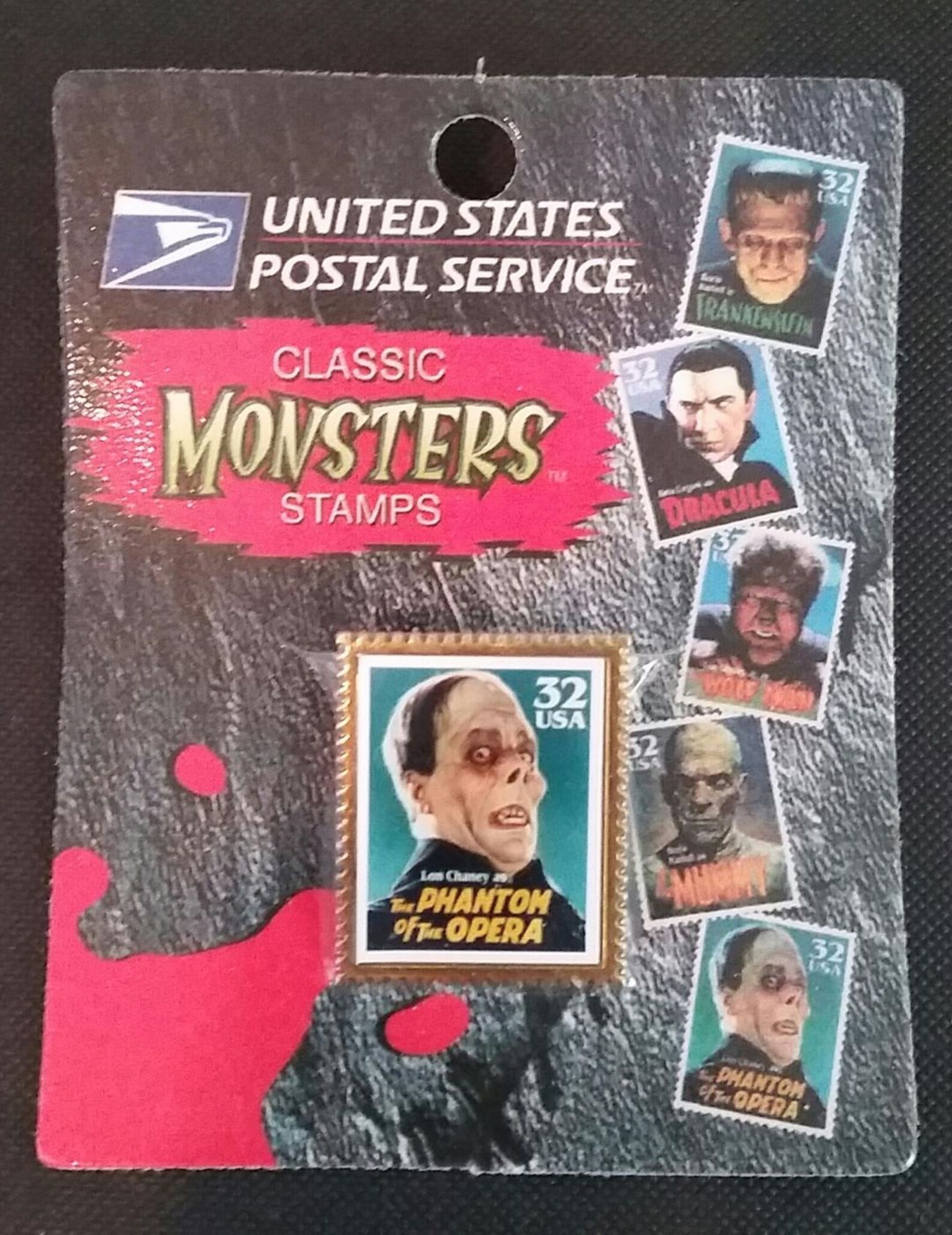 USPS Classic Monsters Stamps Phantom of the Opera .32 1995 | Etsy