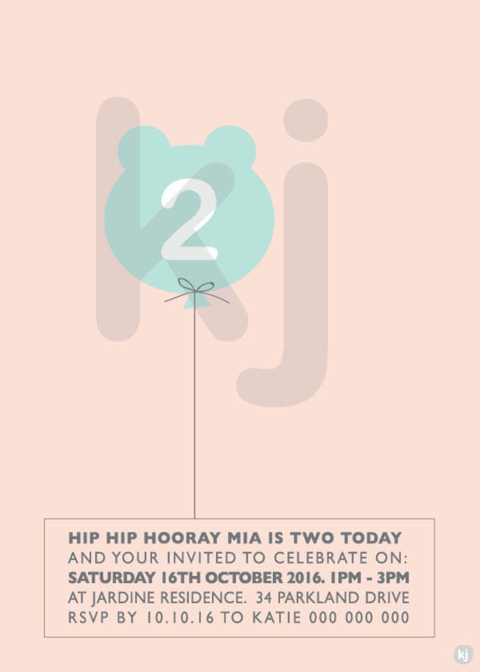 Girls Invitation Kids Invitation Printable Invitation Bear Balloon ...