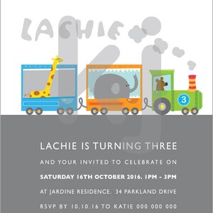 Kids Invitation Boys Invitation Train Invitation Train - Etsy