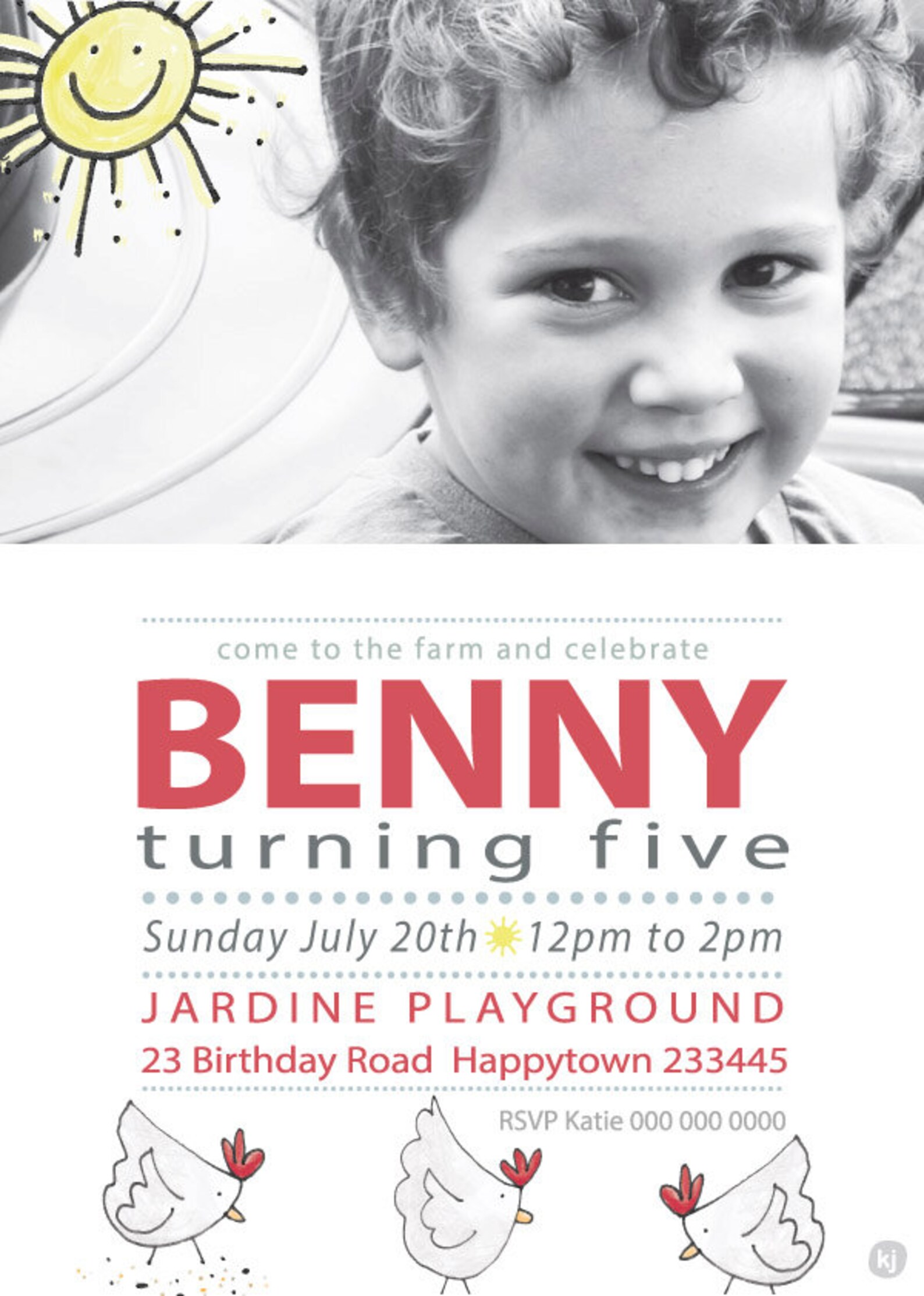 Sunny Day on Farm Farm Invitation Kids Invitation - Etsy