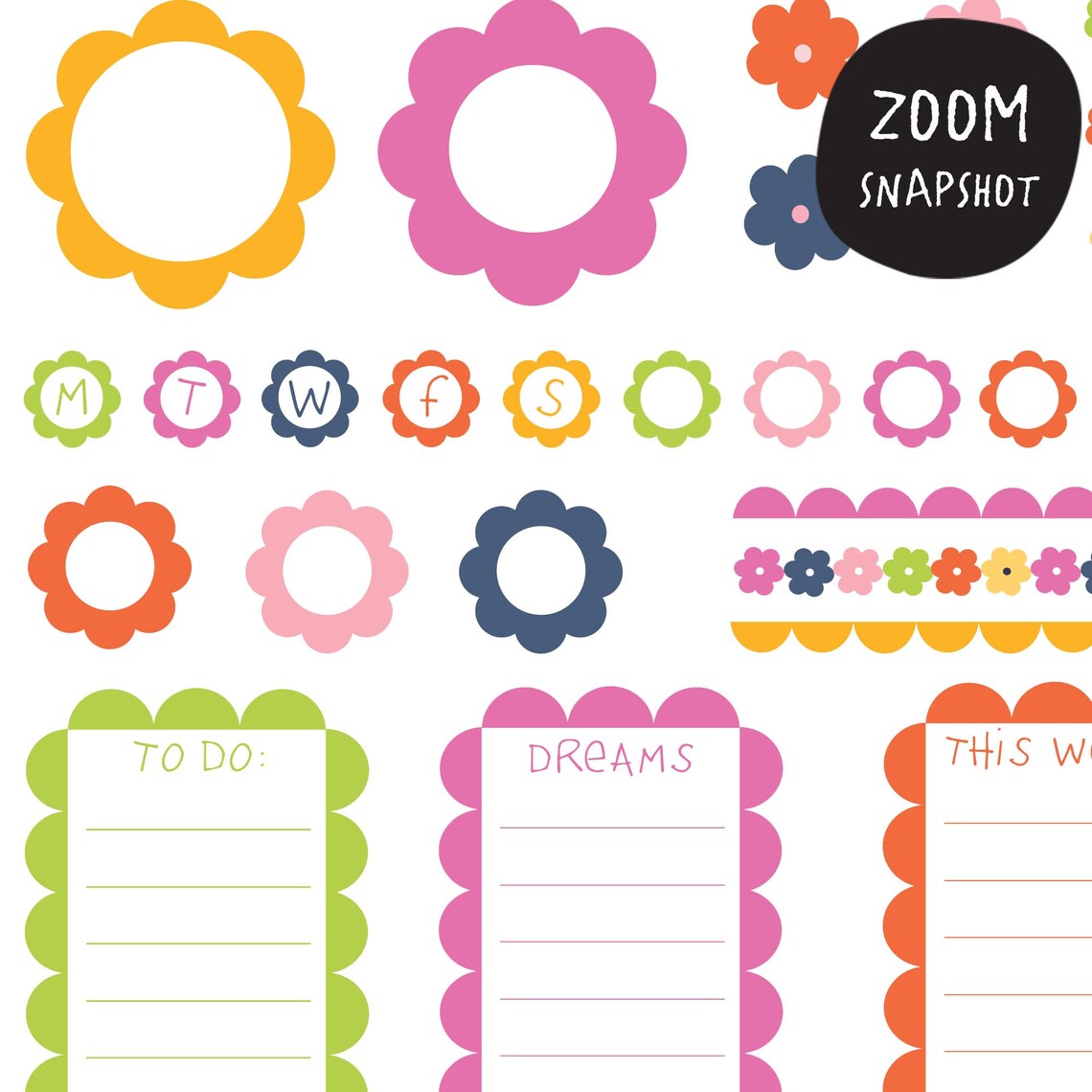 Digital Planner Flower Stickers, Floral Stickers, Flowers, Goodnotes ...