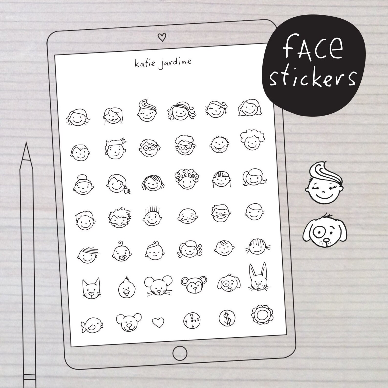 Family Planning Stickers Digital Stickers Hand Drawn People - Etsy