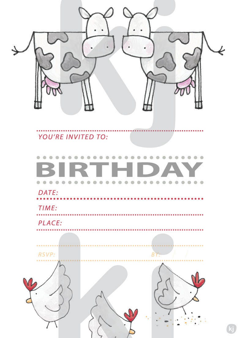 Instant Invite Farm Party Farm Animals Farm Invite Kids Invitation ...