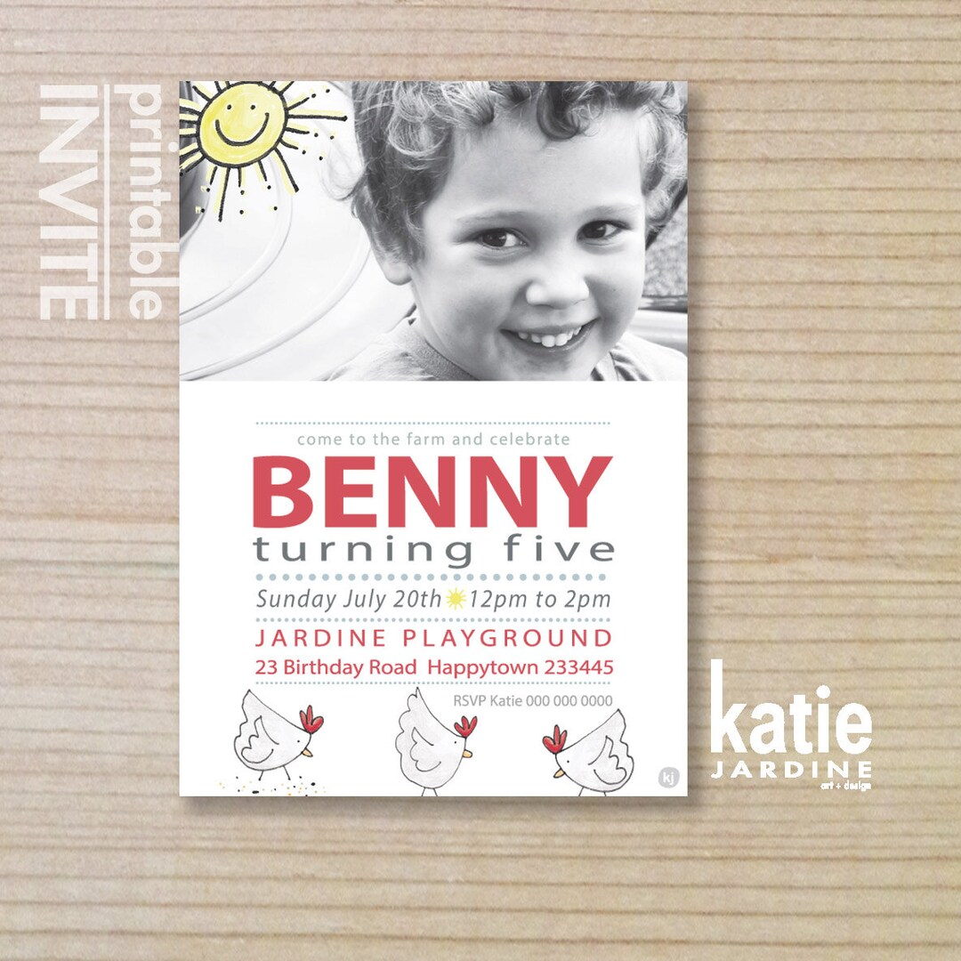 Sunny Day on Farm Farm Invitation Kids Invitation - Etsy