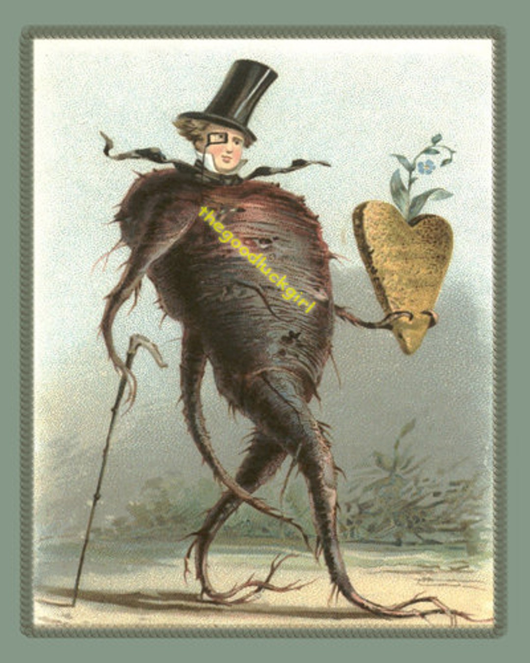 1880's CREEPY HEART TURNIP 8x10 Vintage Weird Vegetable Halloween ...