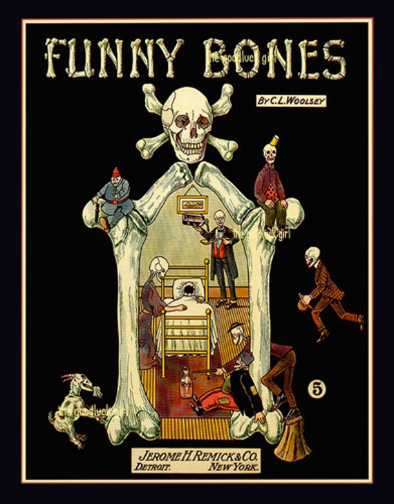 Instant Download FUNNY BONES Vintage Halloween Skull Skeleton - Etsy