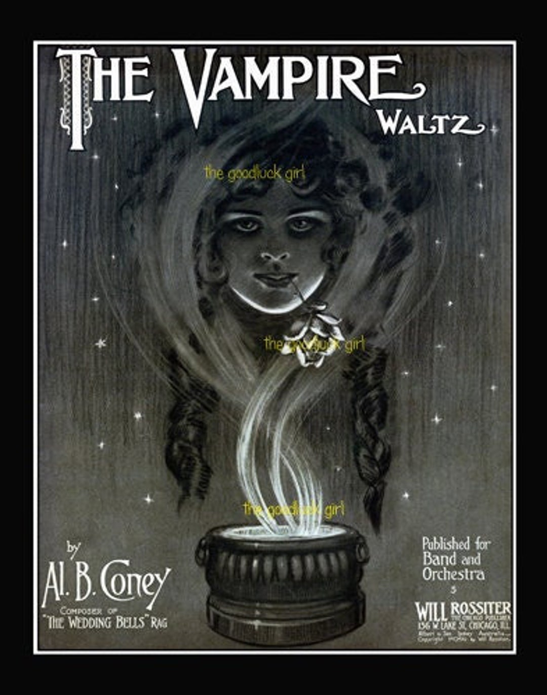 Instant Download THE VAMPIRE WOMAN Vintage Goth Halloween Sheet Music ...