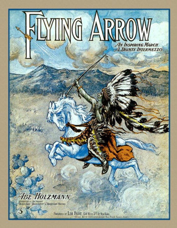 Native American FLYING ARROW Southwestern Indian 8x10 Vintage | Etsy