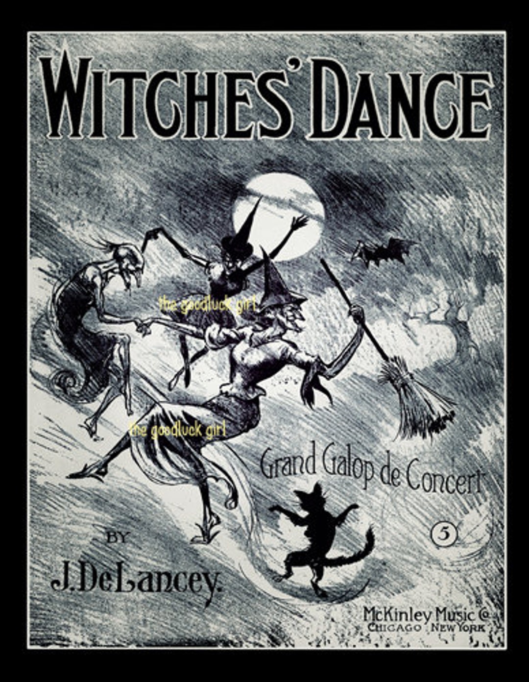 Instant Download WITCHES DANCE Vintage Halloween Sheet Music Cover Art ...