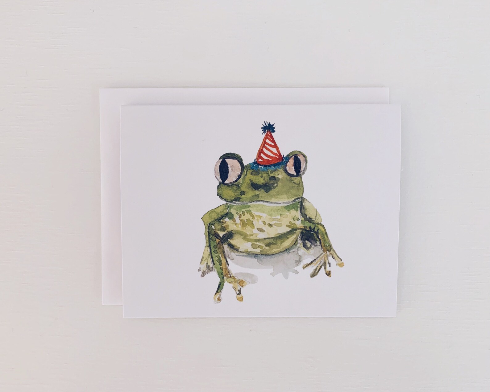 Frog Party Animal Greeting Card, Animal Card, Watercolor Cards ...
