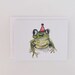 Frog Party Animal Greeting Card, Animal Card, Watercolor Cards ...