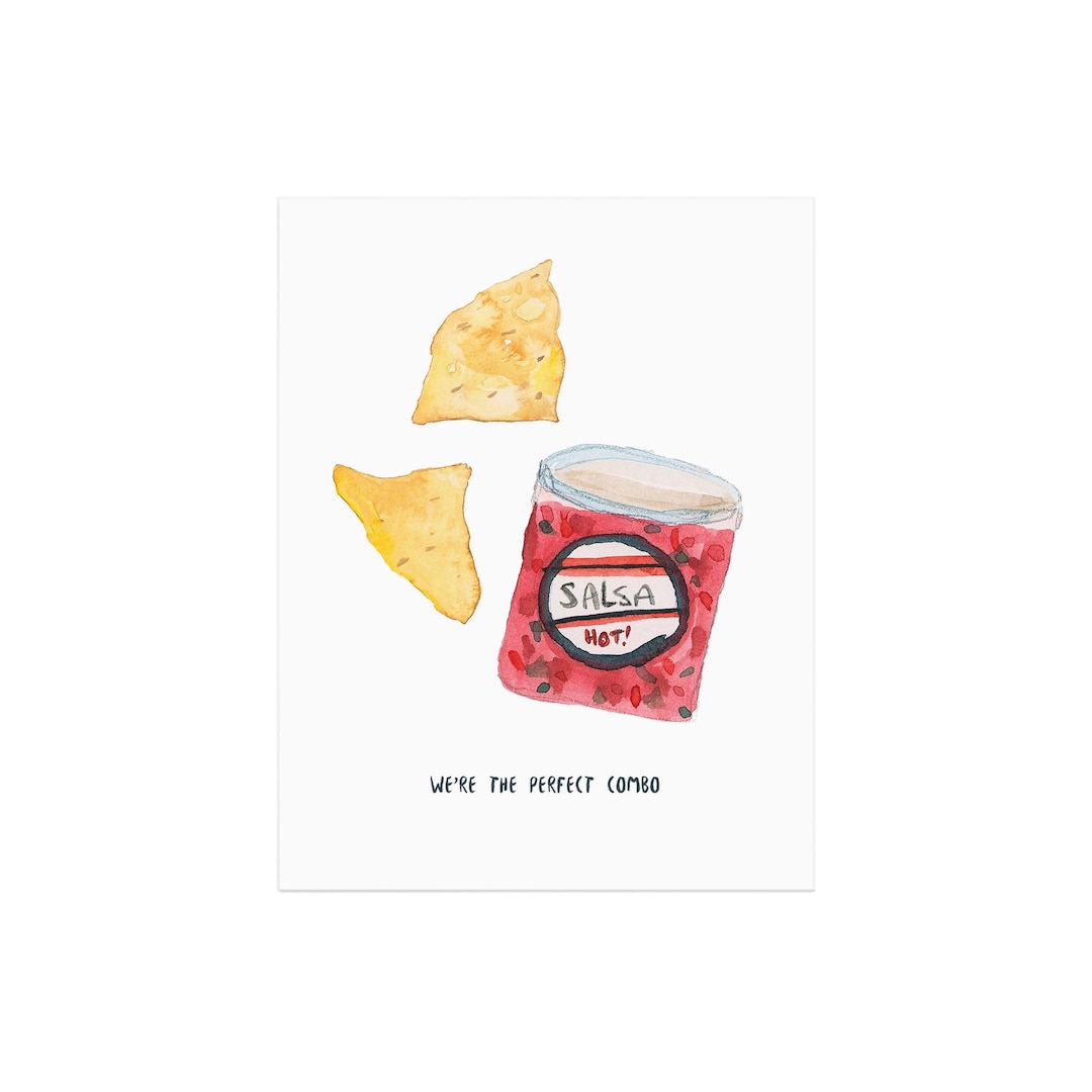 Chips N Salsa Greeting Card, Perfect Combo Card, Watercolor Cards ...