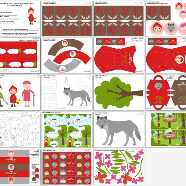 Little Red Riding Hood Birthday Decorations - Etsy