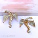 Gold Dragon Hair Clip set of 2 Gold Dragon Hair Clip Viking Dragon Hair ...