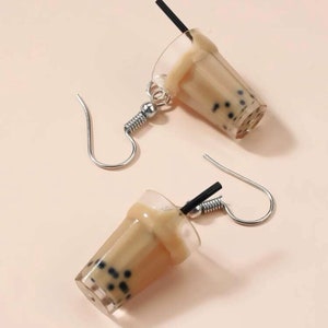 Bubble Tea Earrings Gold Boba Tea Earrings Boba Bubble Tea - Etsy