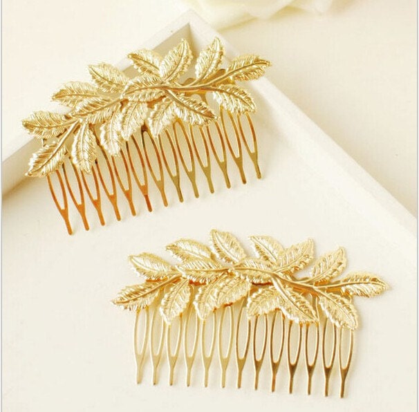 Vintage Gold Leaf Hair Comb Vintage Look Hair Comb gold - Etsy