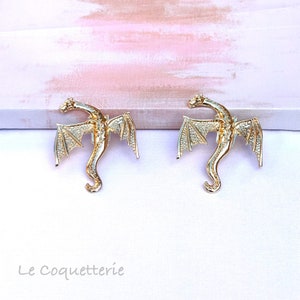 Gold Dragon Hair Clip set of 2 Gold Dragon Hair Clip Viking Dragon Hair ...