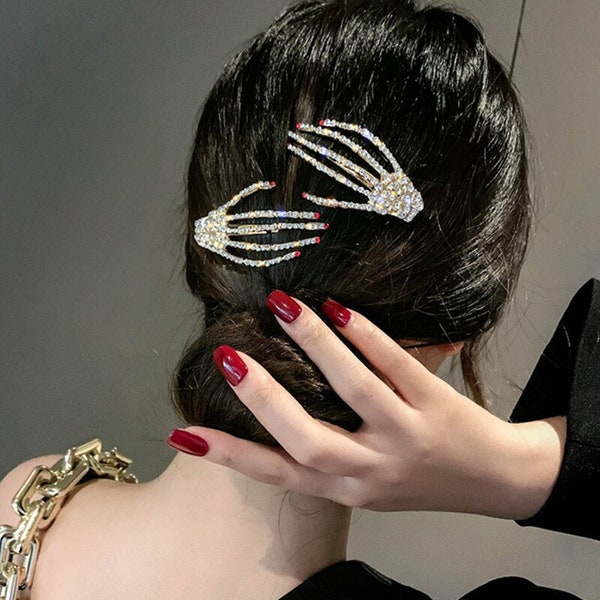 Skull Hair Clips - Etsy