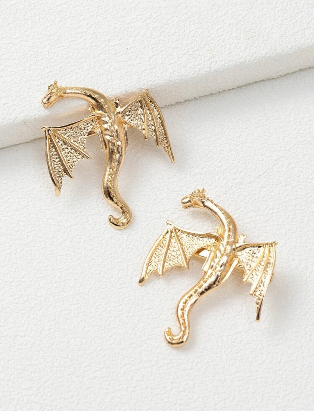 Gold Dragon Hair Clip set of 2 Gold Dragon Hair Clip Viking Dragon Hair ...