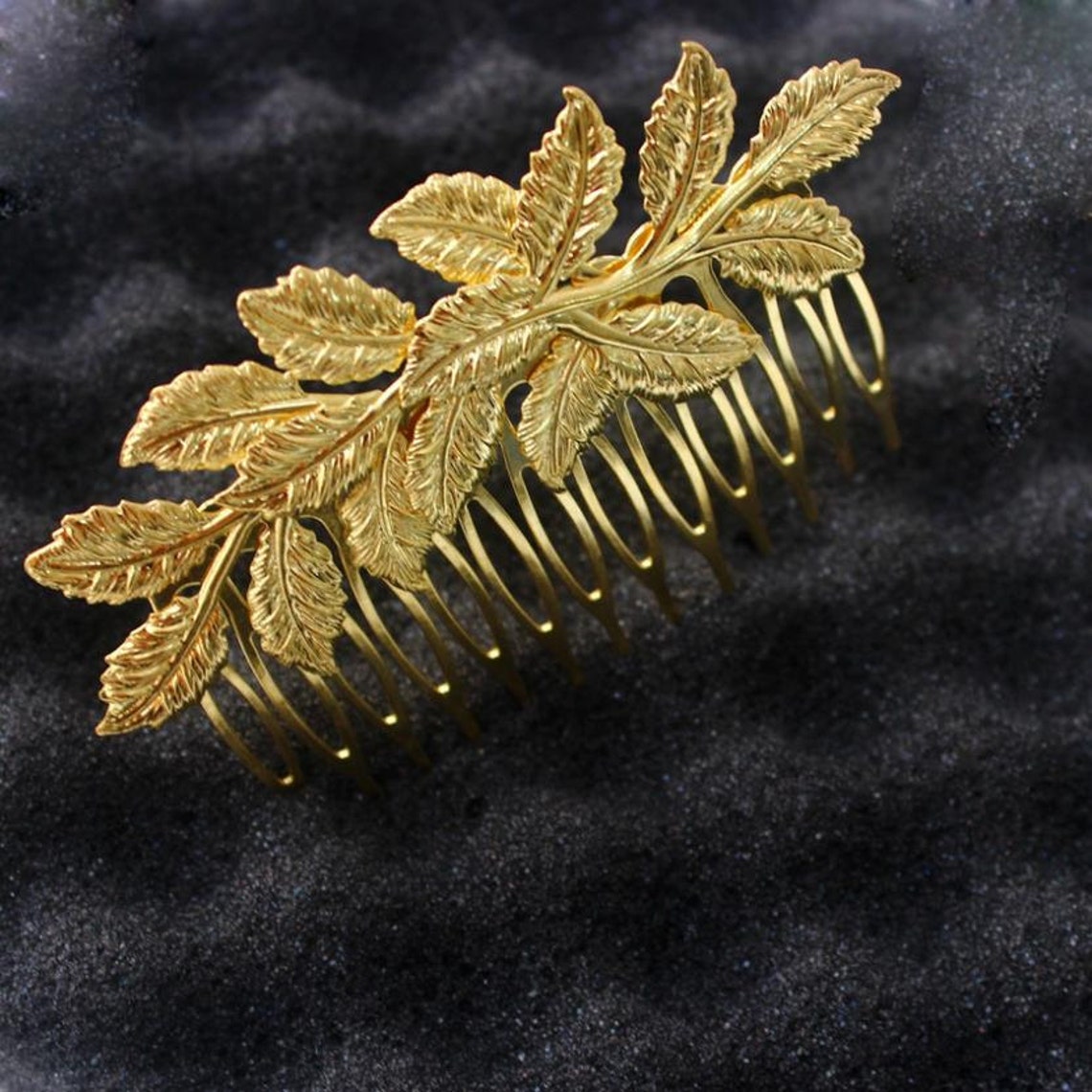 Vintage Gold Leaf Hair Comb Vintage Look Hair Comb gold - Etsy