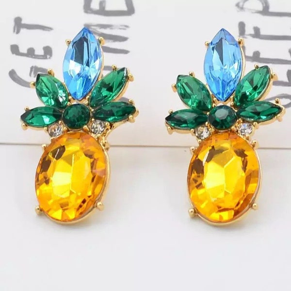 Pineapple Earrings - Etsy