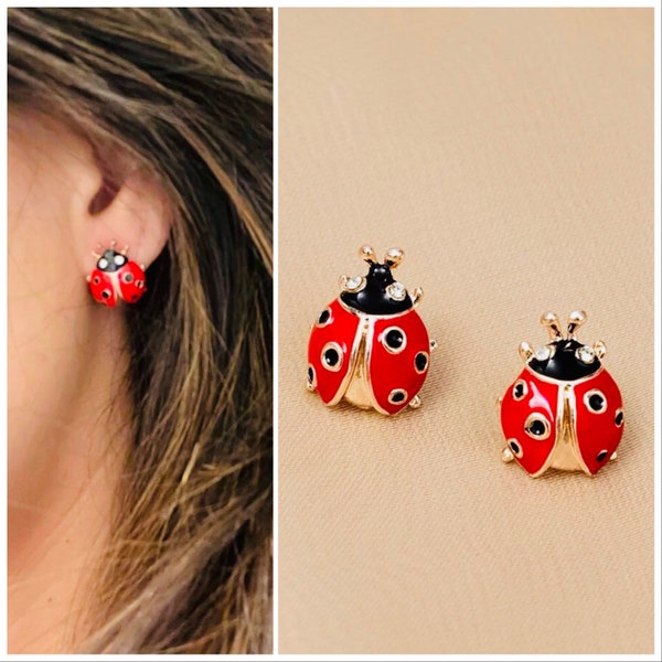 Ladybug Earrings - Etsy