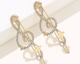Music Note Hair Pin - Etsy