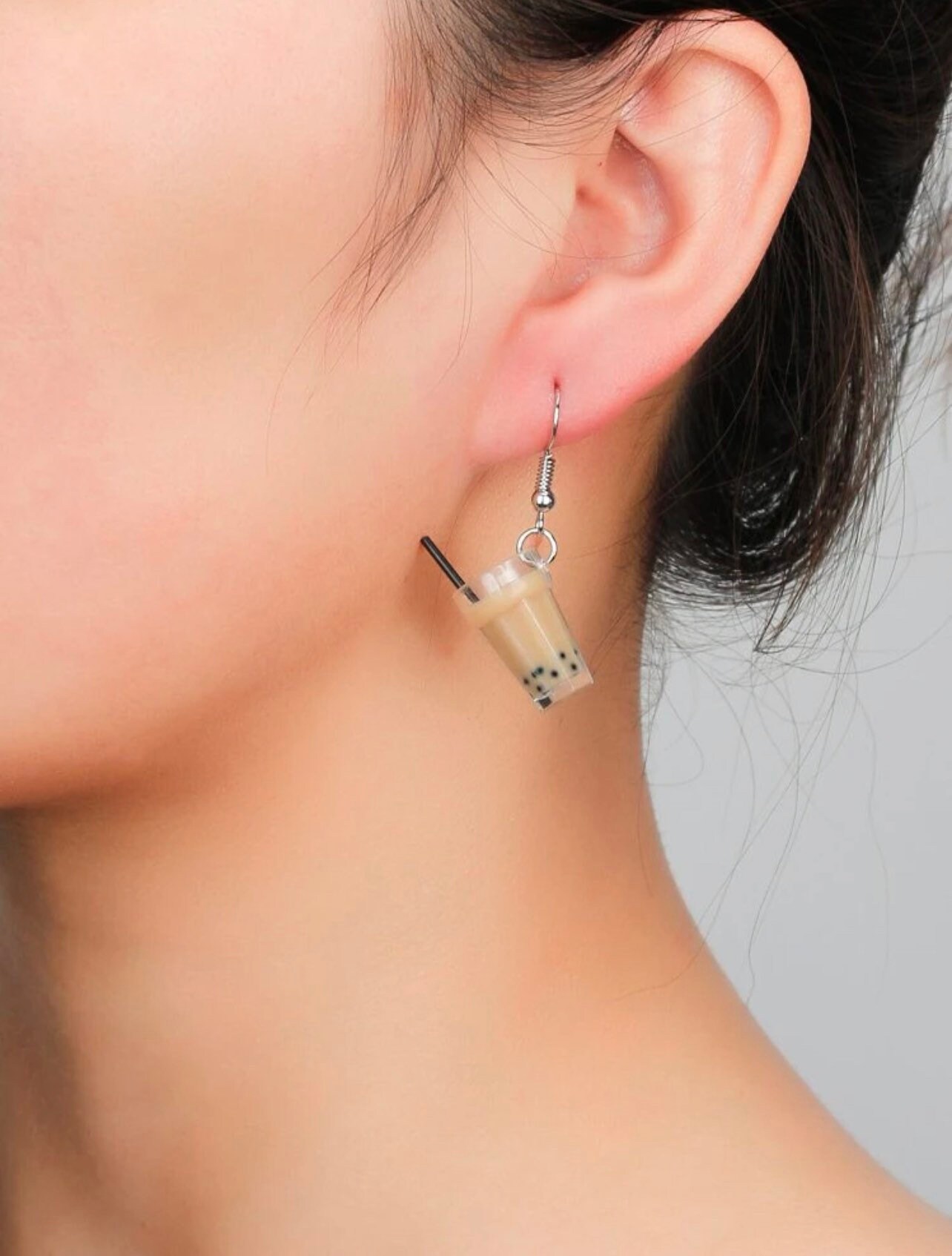 Bubble Tea Earrings Gold Boba Tea Earrings Boba Bubble Tea - Etsy