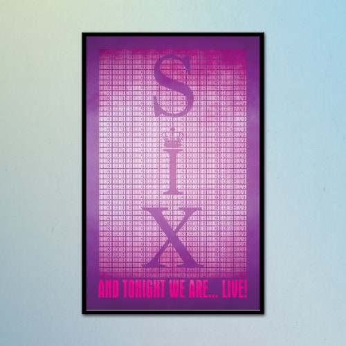 Six the Musical Silhouette Print Hand Lettered Gold - Etsy