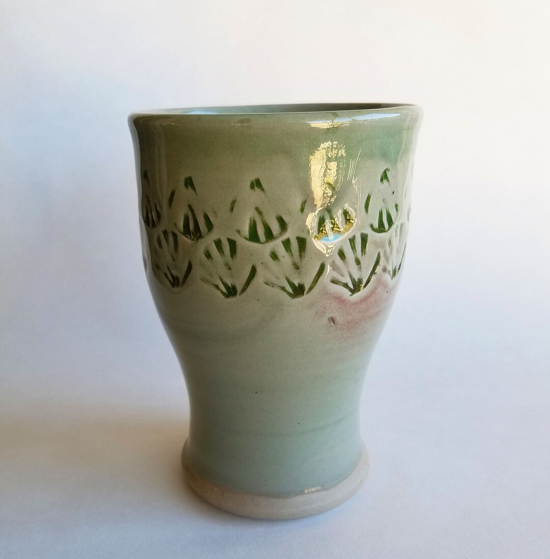 Blushing Mint Green Shell Goblet - Etsy UK