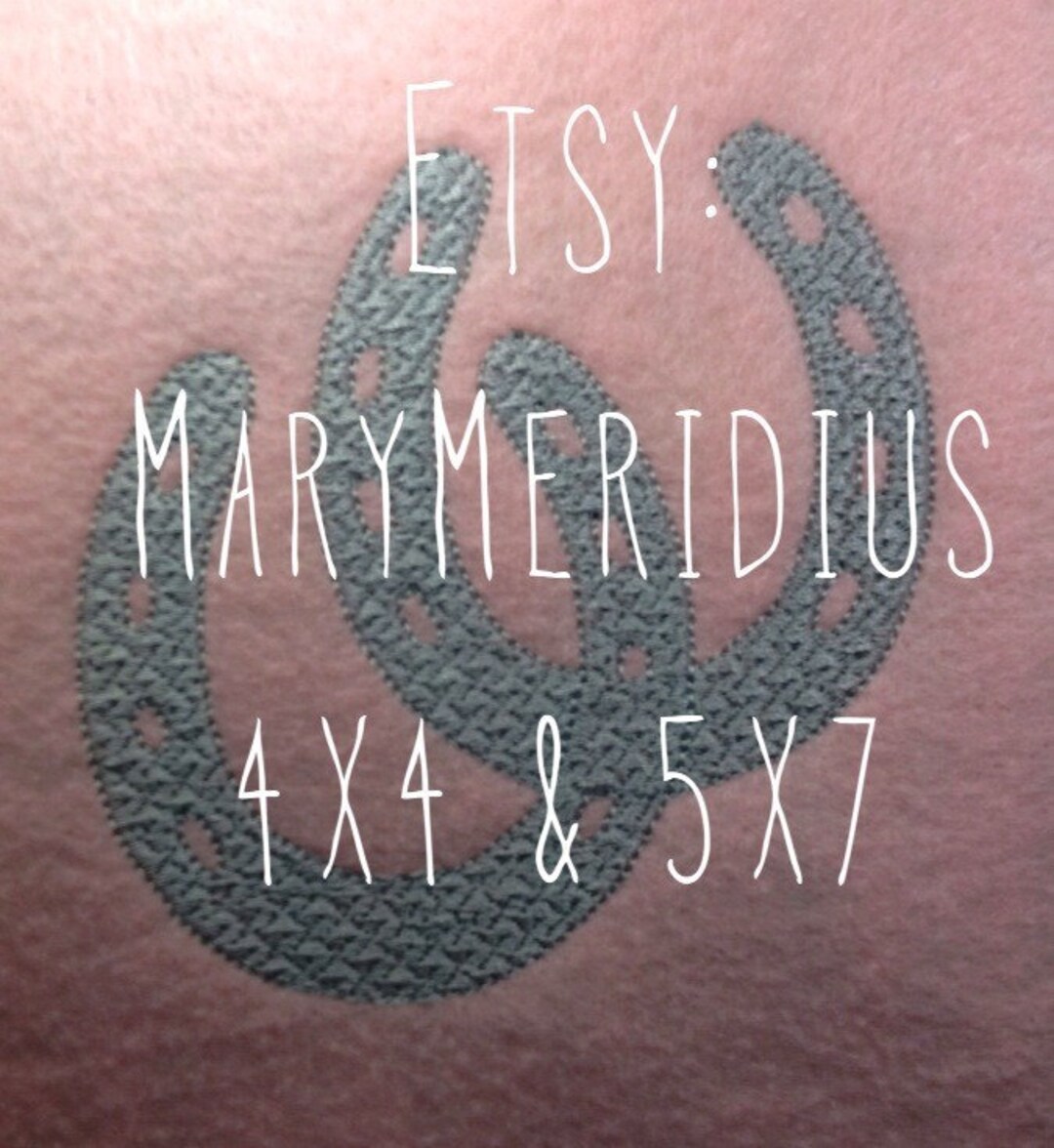 Horseshoe Machine Embroidery Design: Equestrian Pony (4x4, 5x7 ...