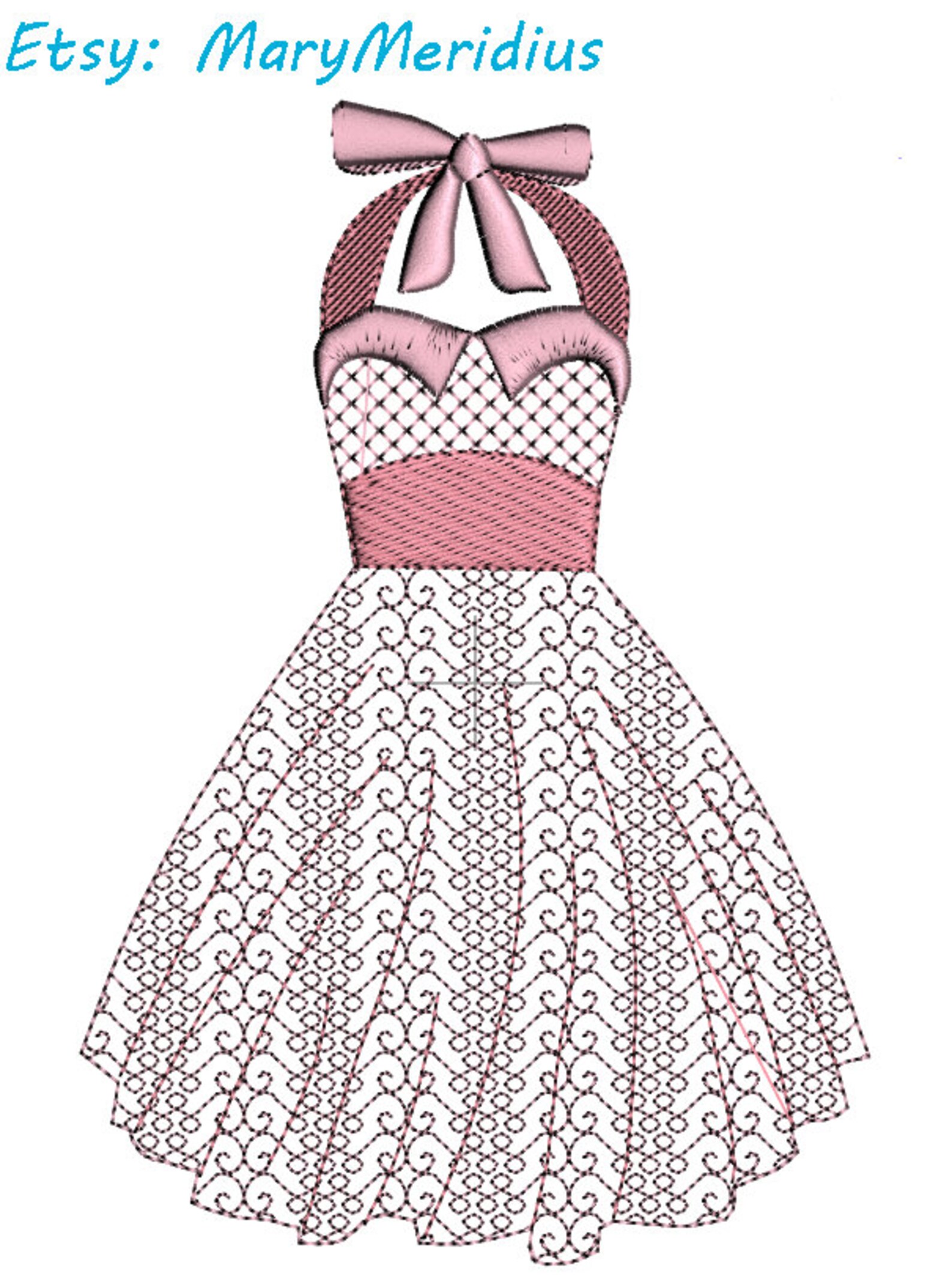 6-instant-machine Embroidery Design Downloadpin up Girldress - Etsy