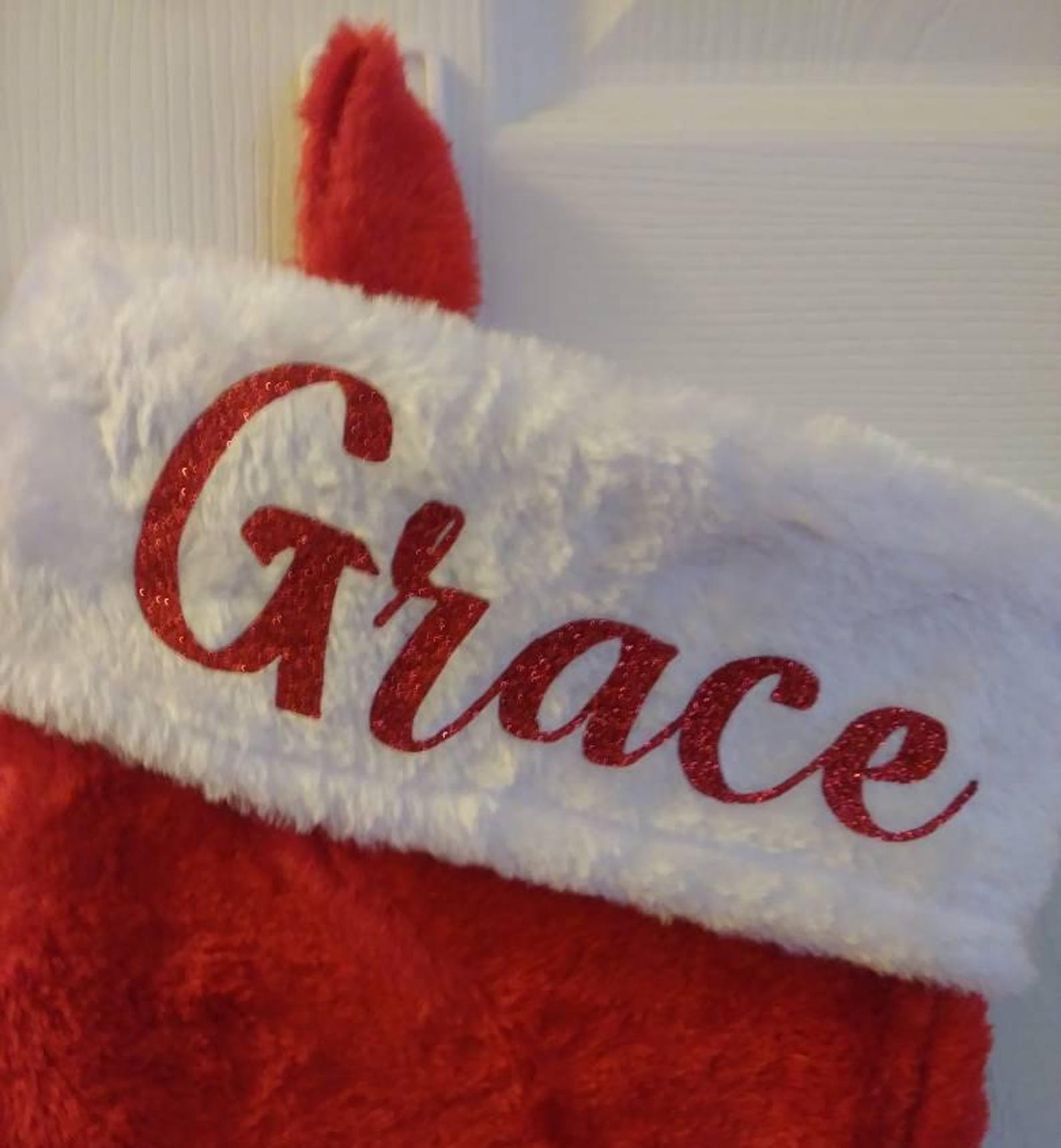 Custom Christmas Stocking Name Decal: Sparkle Iron-on Patch - Etsy