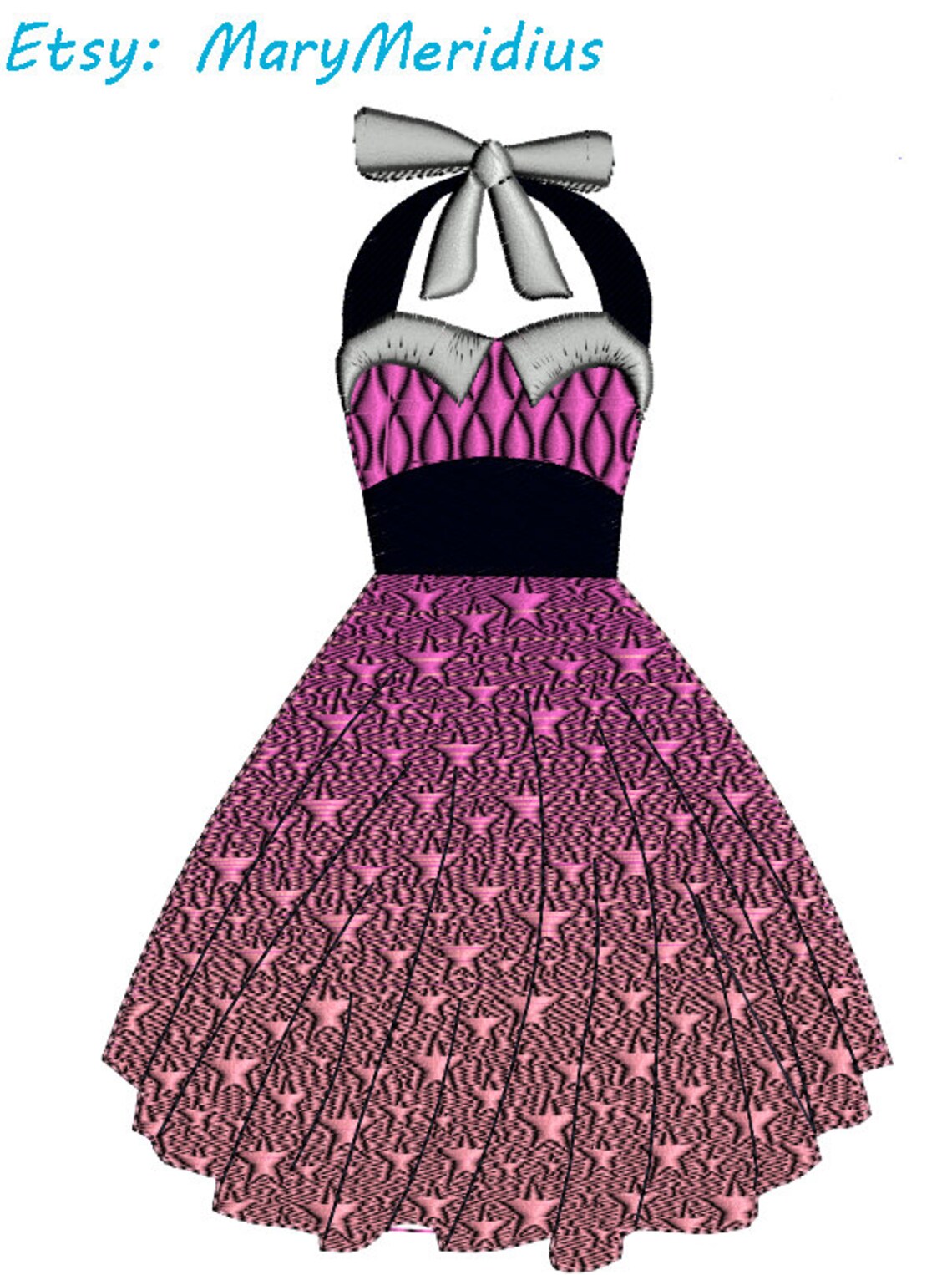 6-instant-machine Embroidery Design Downloadpin up Girldress - Etsy