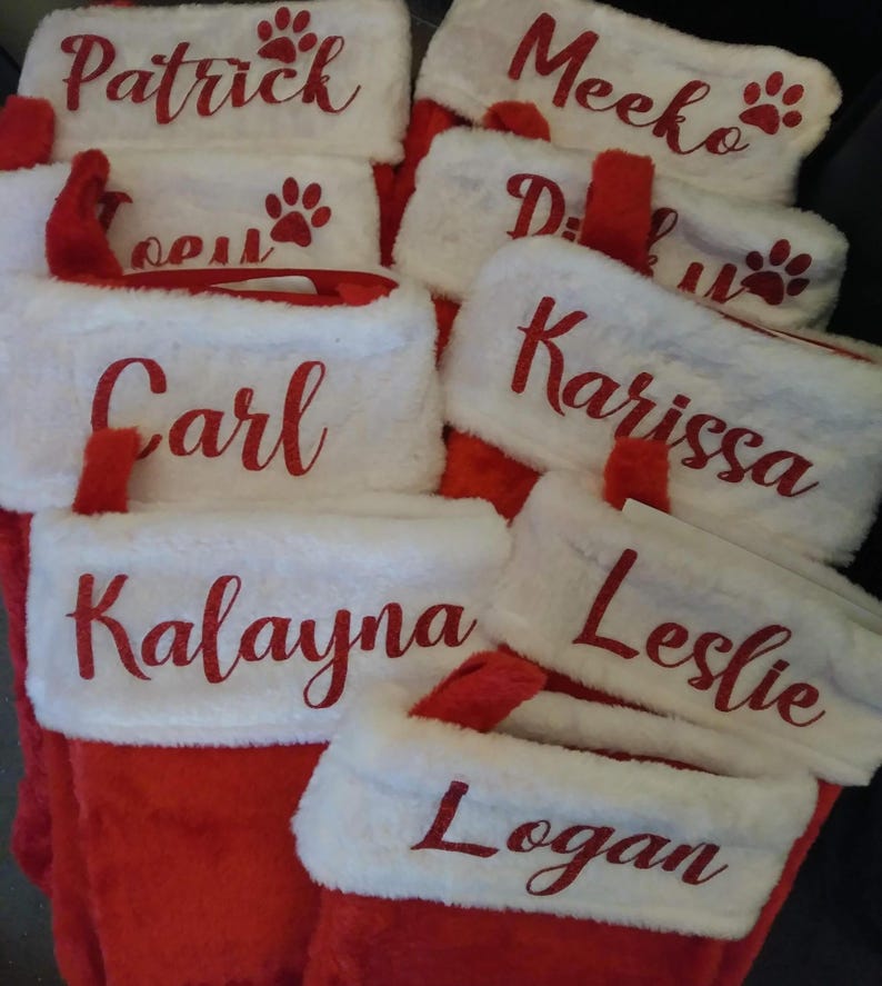 Custom Christmas Stocking Name Decal: Sparkle Iron-on Patch - Etsy