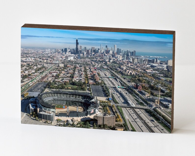 White Sox Wall Art US Cellular Field Stadium Chicago Skyline - Etsy