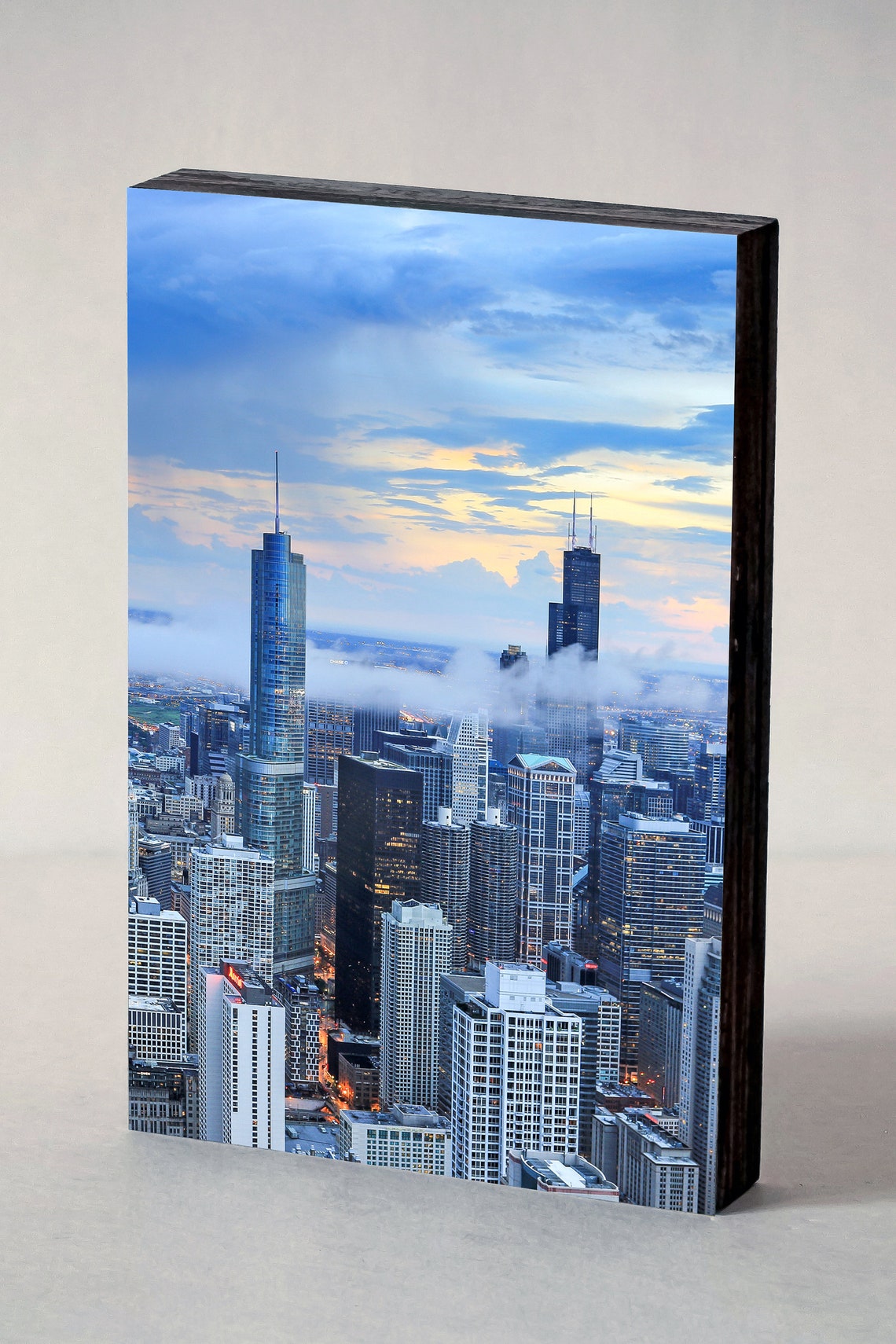 Chicago Vertical Wall Art, Chicago Skyline, Trump Tower, Willis Tower ...