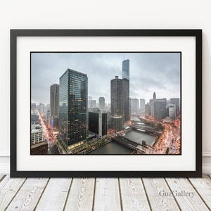 Chicago Wall Art, Marina City, Corn Cob Towers, Chicago River, Wacker ...