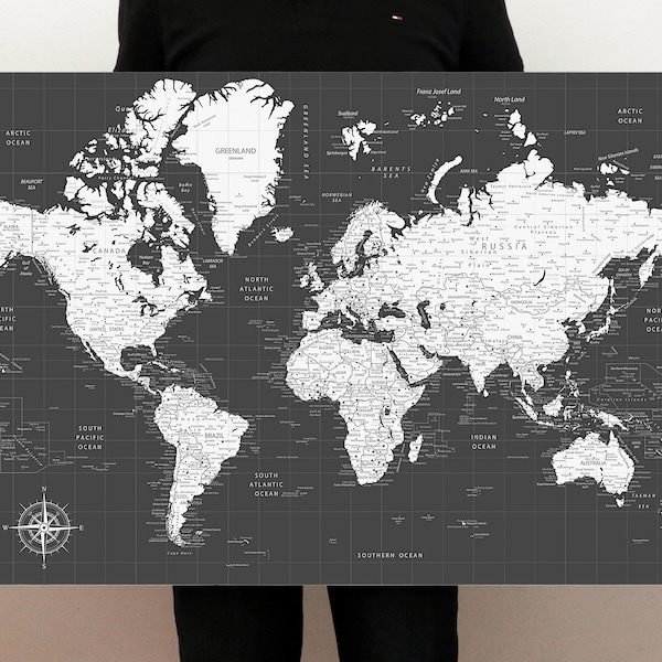 World Map With Foam Board - Etsy